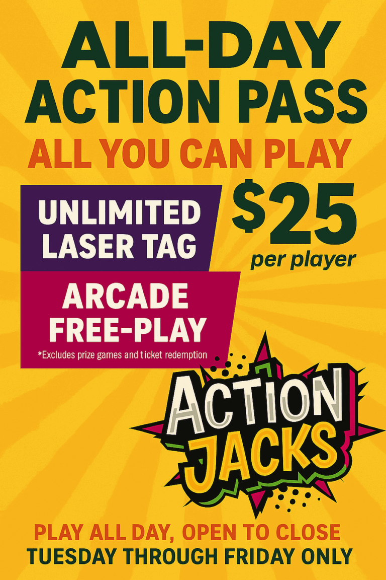 Location & Hours | Action Jack's Gel Blaster®, Laser Tag, & Arcade ...