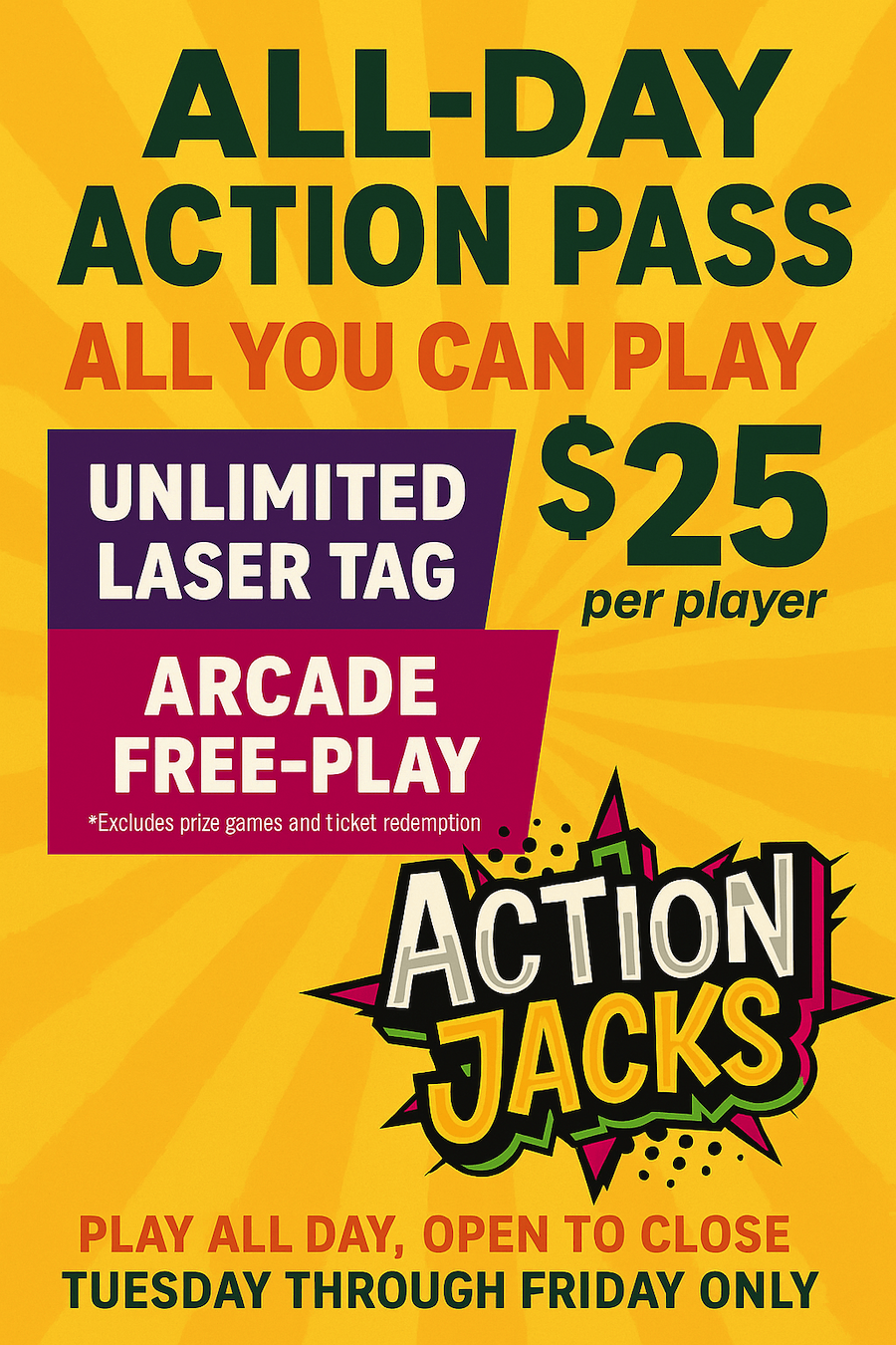 Eat, Drink, Play, Parties - Arcades, Axe Throwing, Gel Blaster®, & More!